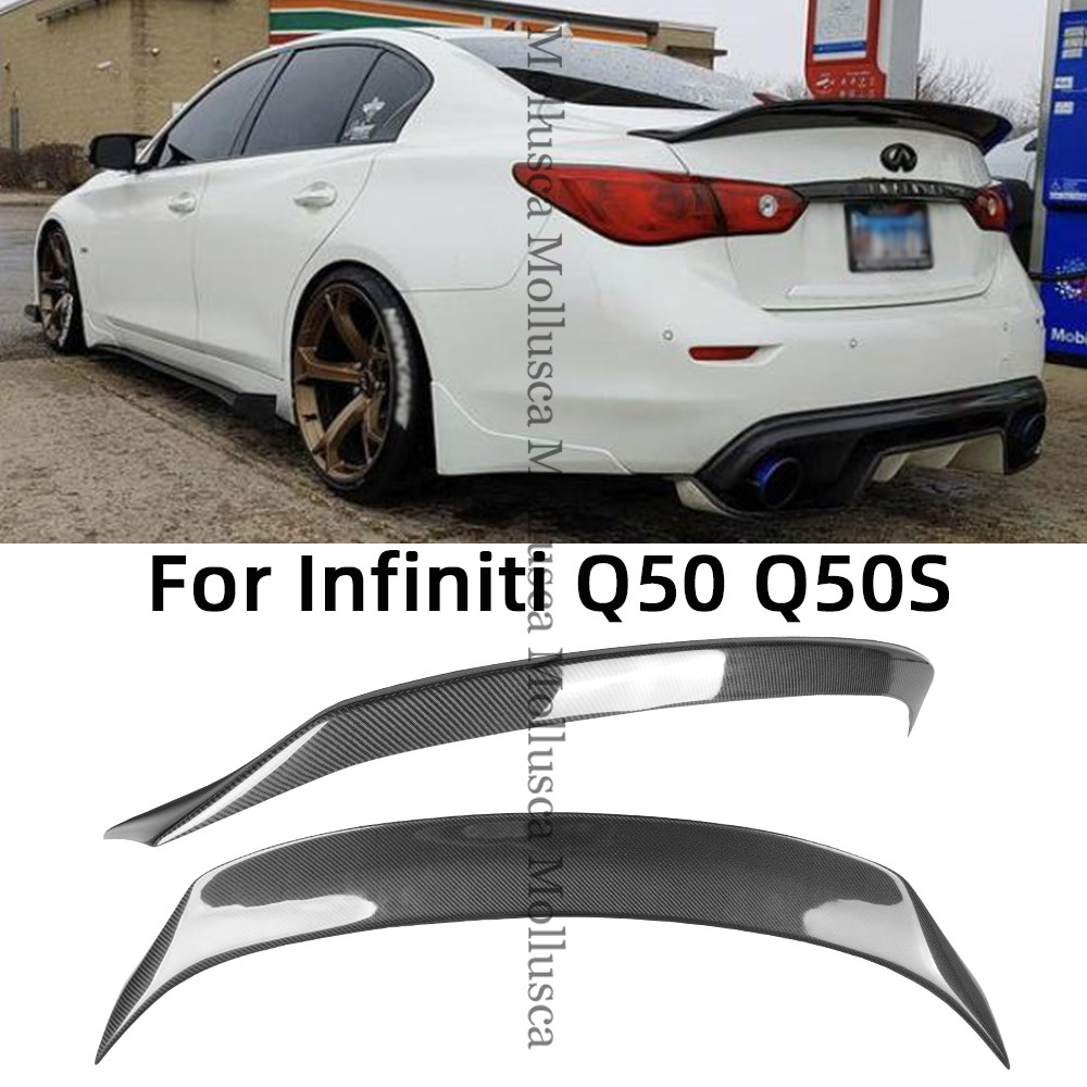 For Infiniti Q50 Q50S Q50L CT1&AR Style Carbon fiber Rear Spoiler Trunk wing 2013-2023 FRP hone ...