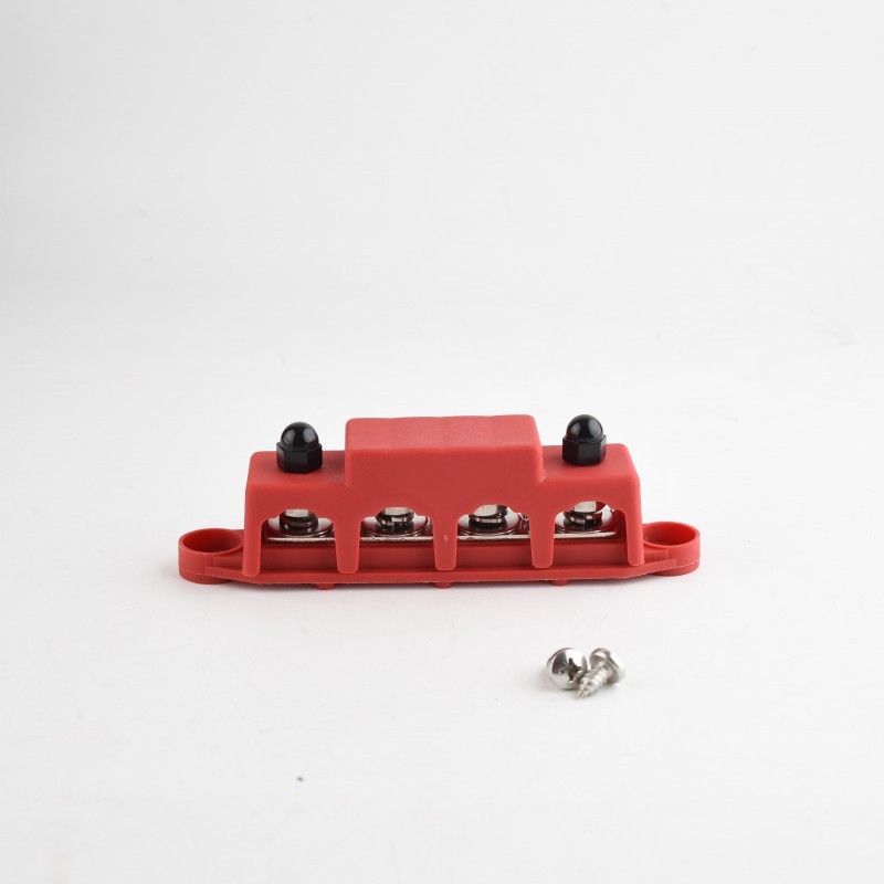 RV yacht busbar M8M 10 current connection stud red black 4 stud ...