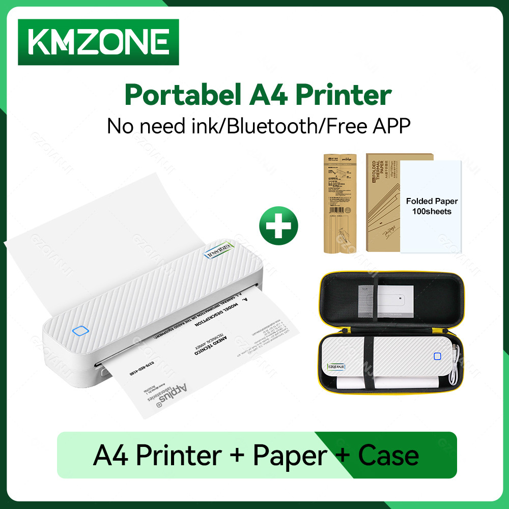 Portable A4 Thermal Printer Bluetooth PDF Excel Word Document Printing ...
