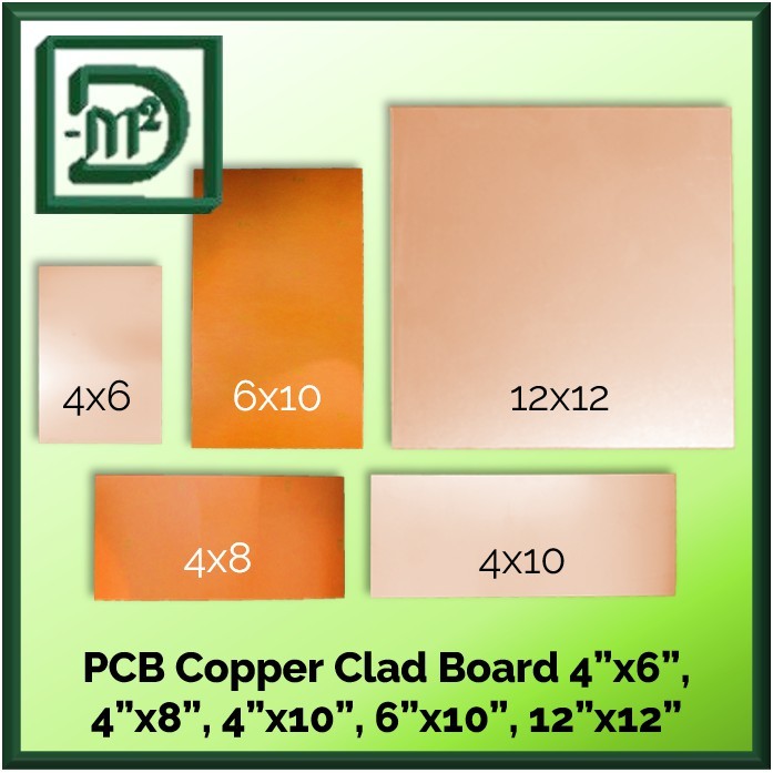 PCB Copper Clad Board Single Side 4x6, 4x8, 4x10, 6x10, 10x10, 12x12 ...