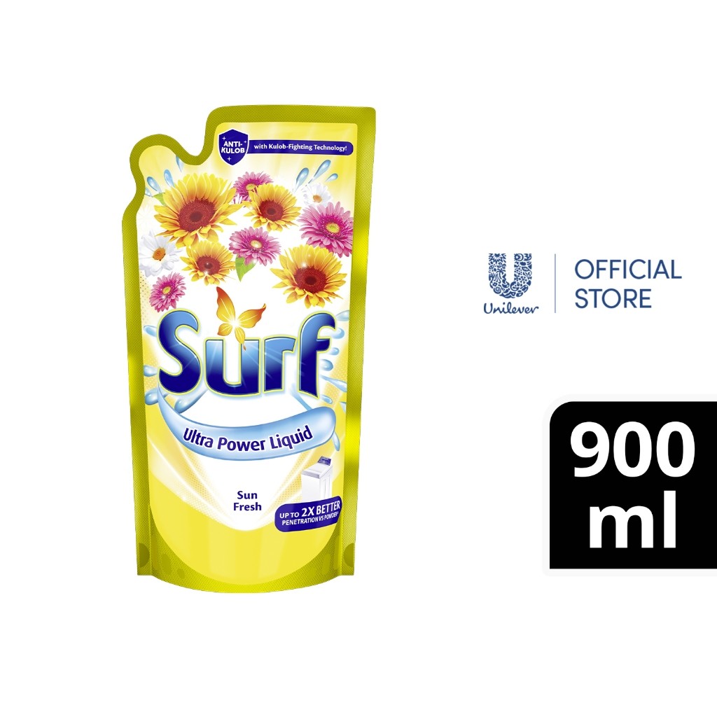 Surf Sun Fresh Laundry Liquid Detergent 900ML Pouch | Shopee Philippines