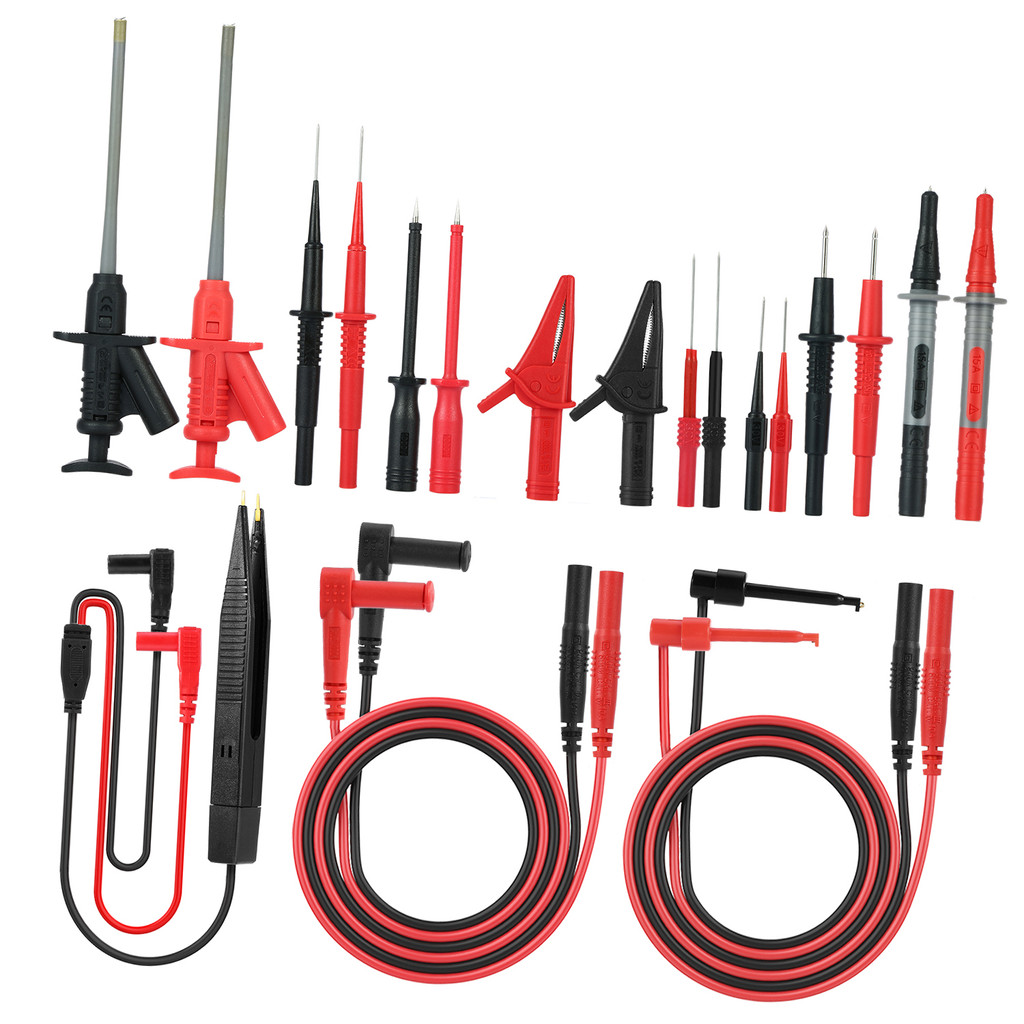 ⋚MK30 21pcs Electronic Test Lead Kits Multimeter Lead with Alligator ...