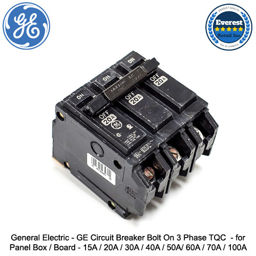General Electric - GE Circuit Breaker Bolt On 3 Phase TQC - for Panel ...