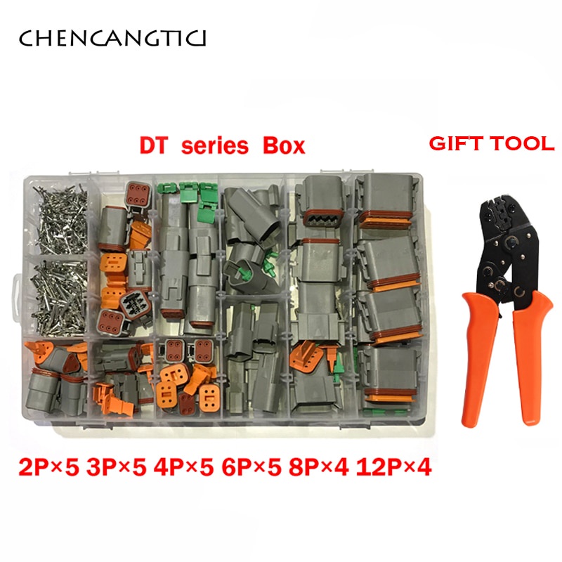 Deutsch DT Series 2-12P Waterproof Wire Connector Kit DT06-2S DT04-2P Automotive Sealed Plug DT ...