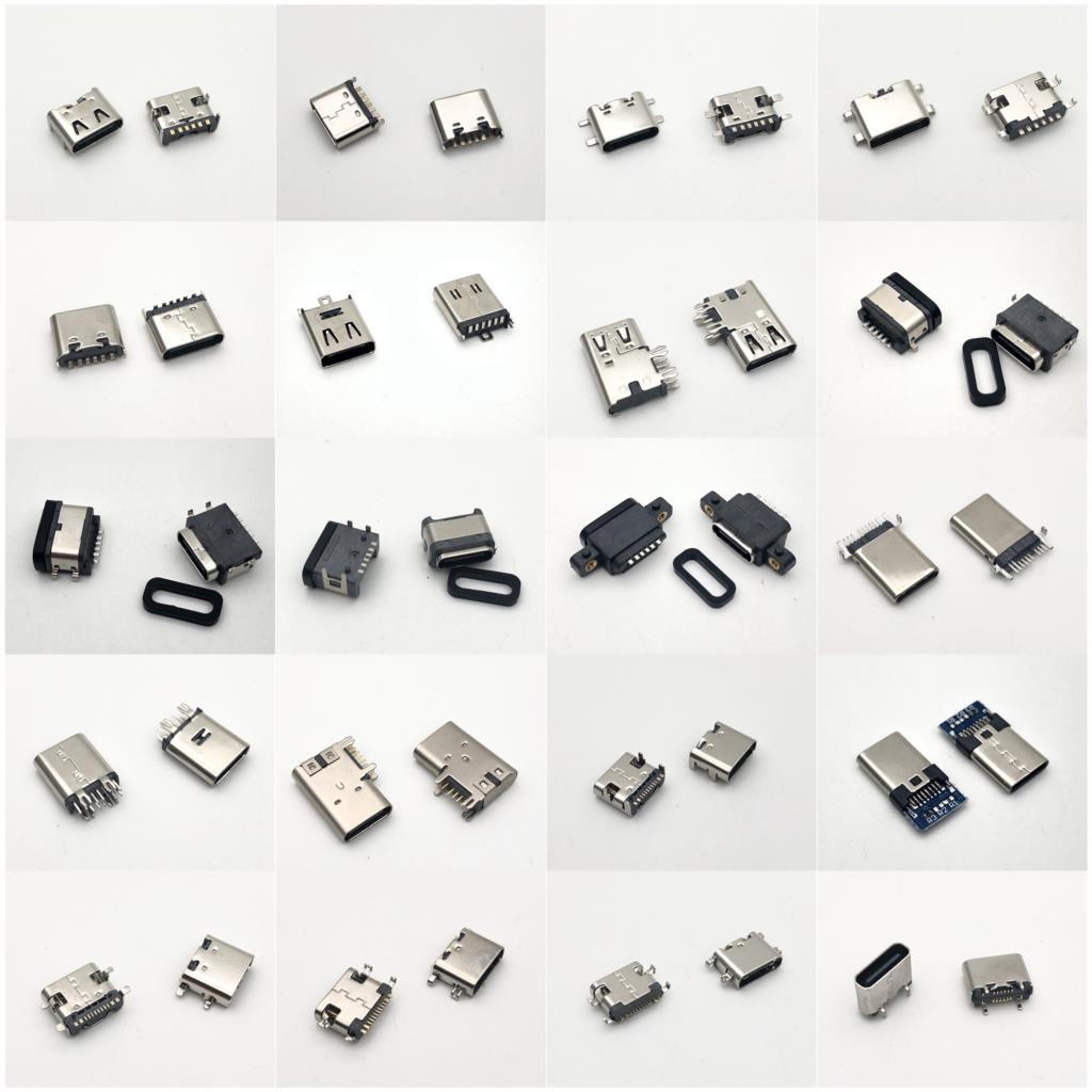 Usb-c Type C usb 3.1 Male female socket PCB connector 6P 9P 14P 16P ...