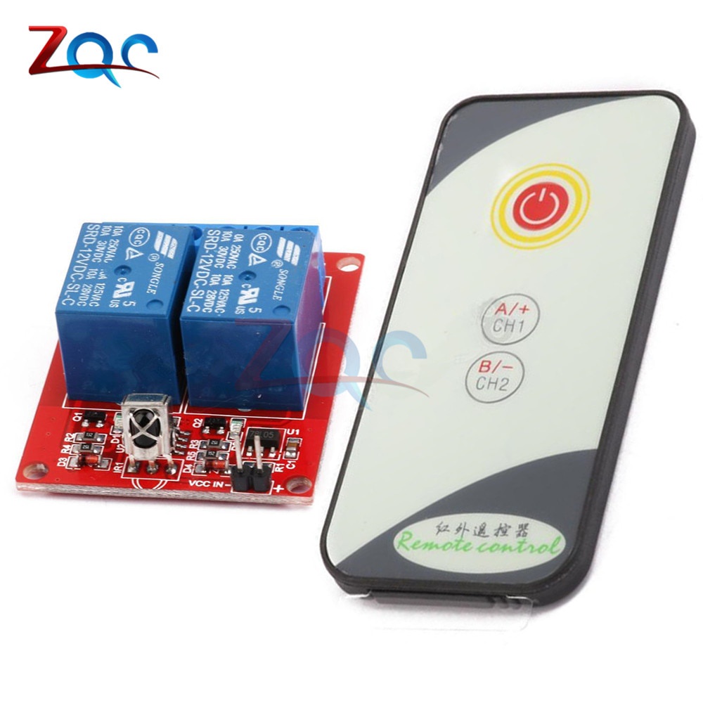 2 Channel 2CH DC 5V 12V 24V IR Infrared Remote Control Switch High ...