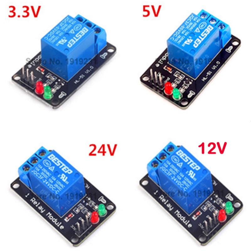 3.3V 5V 12V 24V Low Level Trigger 1 Channel Relay Module Interface ...