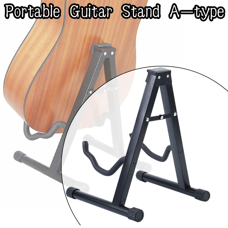 portable guitar stand A-type Vertical Guitar Stand (Black) | Shopee ...