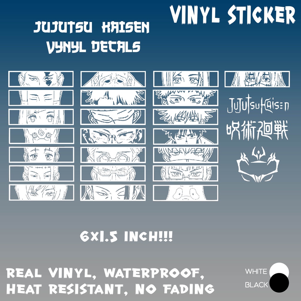 Anime Decals | Vynil Stickers | Eye Slap | Jujutsu Kaisen | Gojo ...