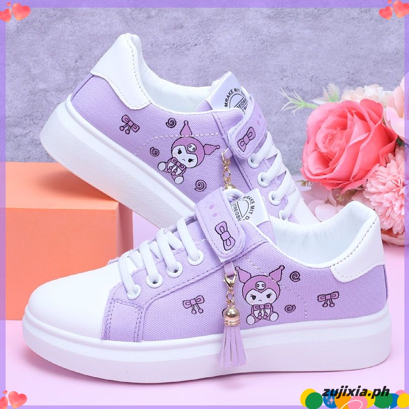 Sanrio Kuromi girl canvas shoes spring autumn sports shoes childrens ...