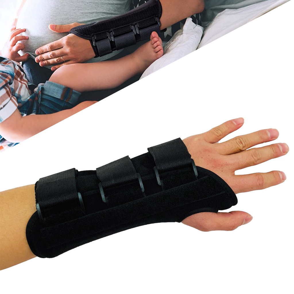 ♀Adjustable Carpal Tunnel Wrist Support Pads Brace Sprain Fixed Forearm ...