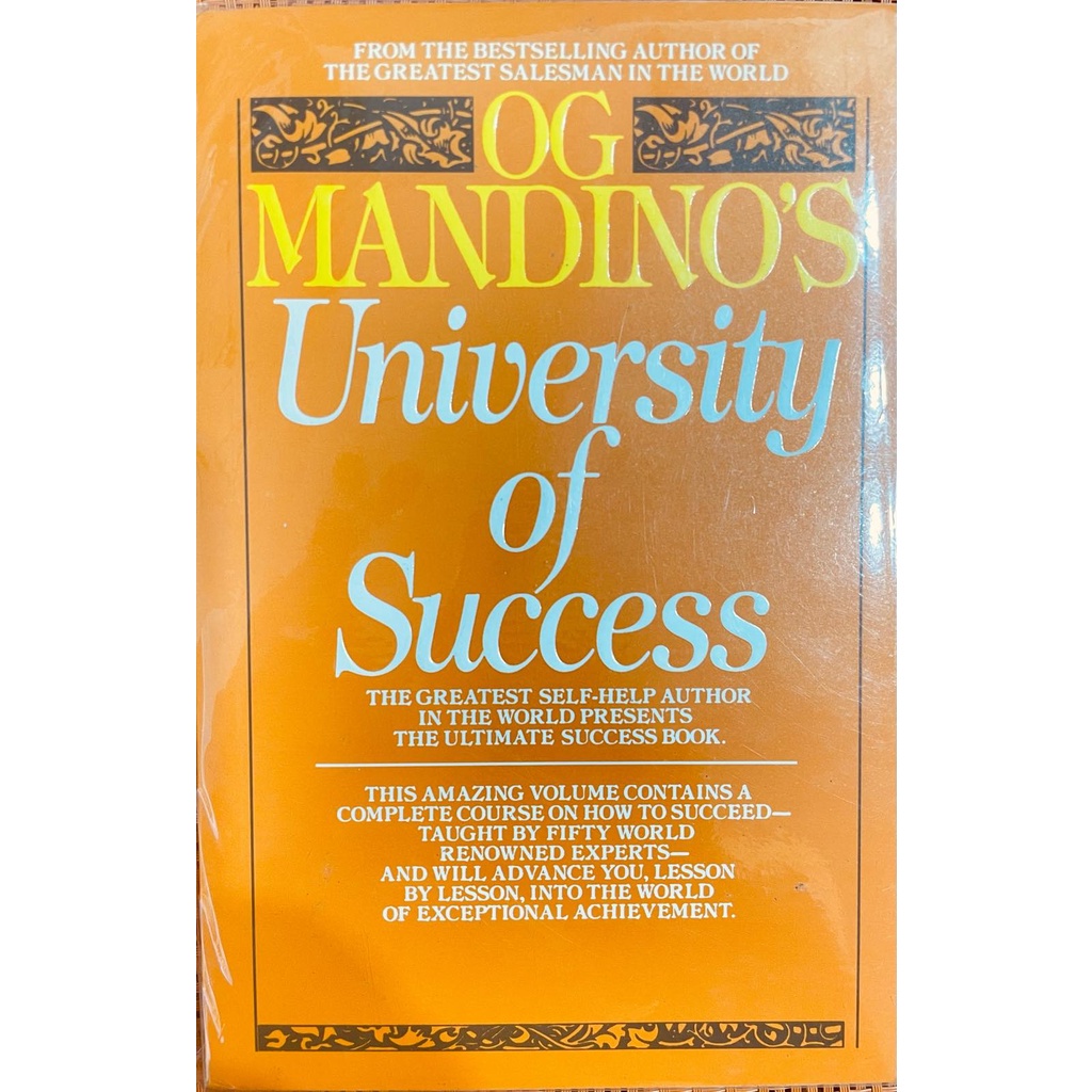 UNIVERSITY OF SUCCESS by Og Mandino, 1pc, Paperback | Shopee Philippines