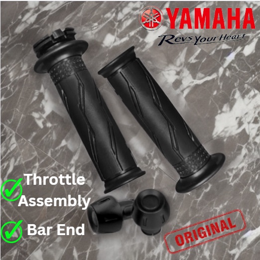 HONDA TMX SUPREMO Original HANDLE GRIP ASSEMBLY W/ BAR END | RUBBER ...