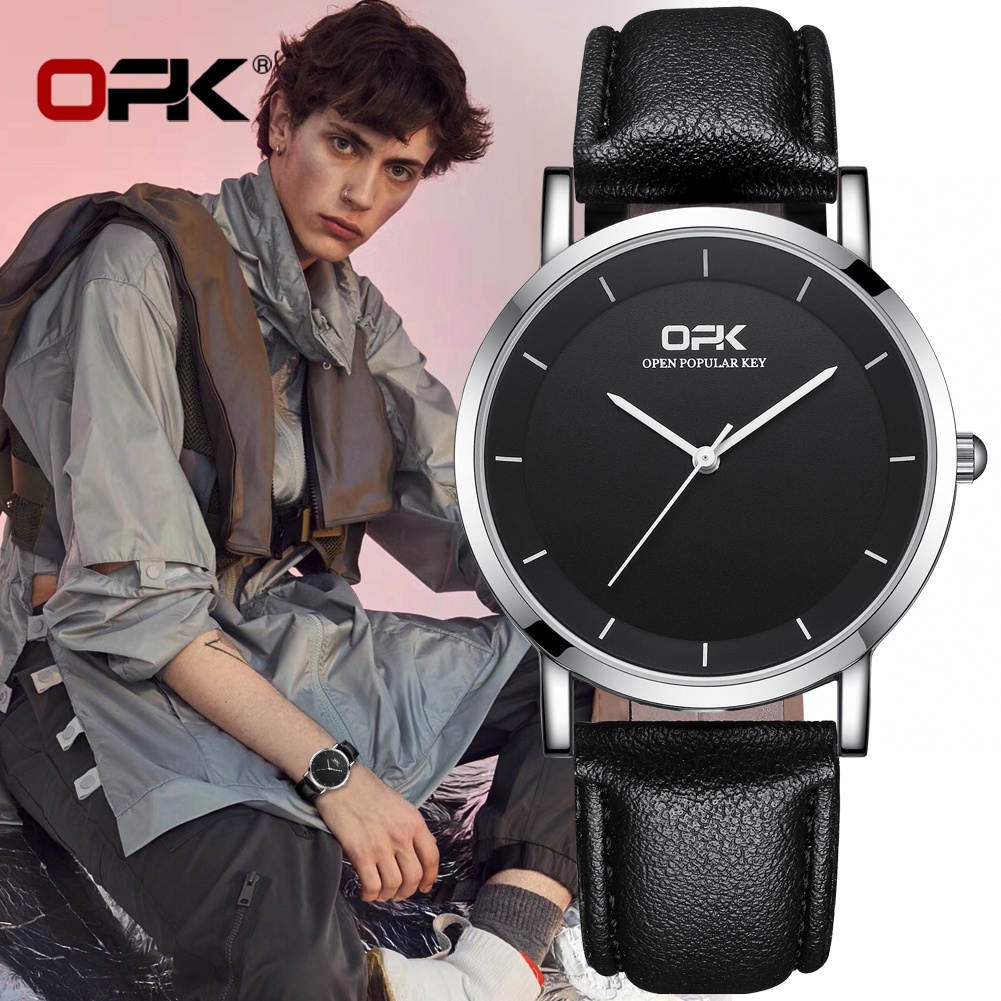 ♈Opk Watch For Men Waterproof Original Stainless Steel Quartz Black ...