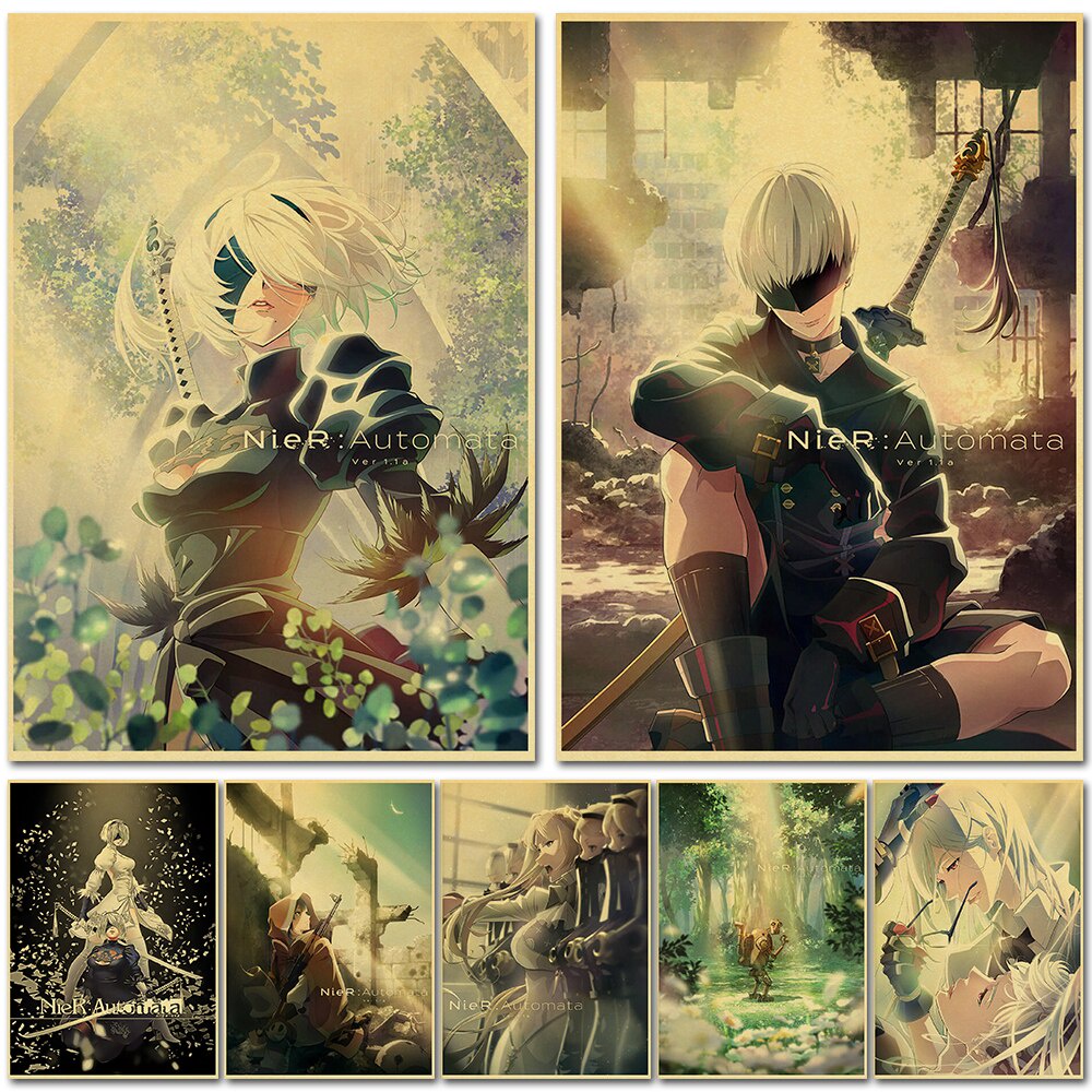 Anime Nier:Automata Poster Aesthetics Game Wall Chart Posters Home ...