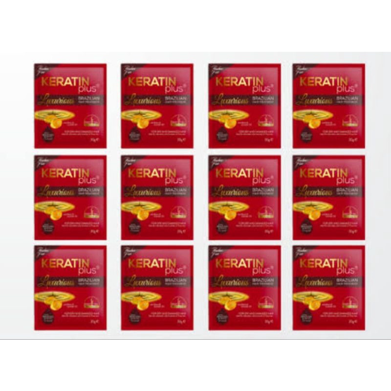 Keratin Plus Luxurious Brazilian Hair Treatment (20g x 12 sachets ...