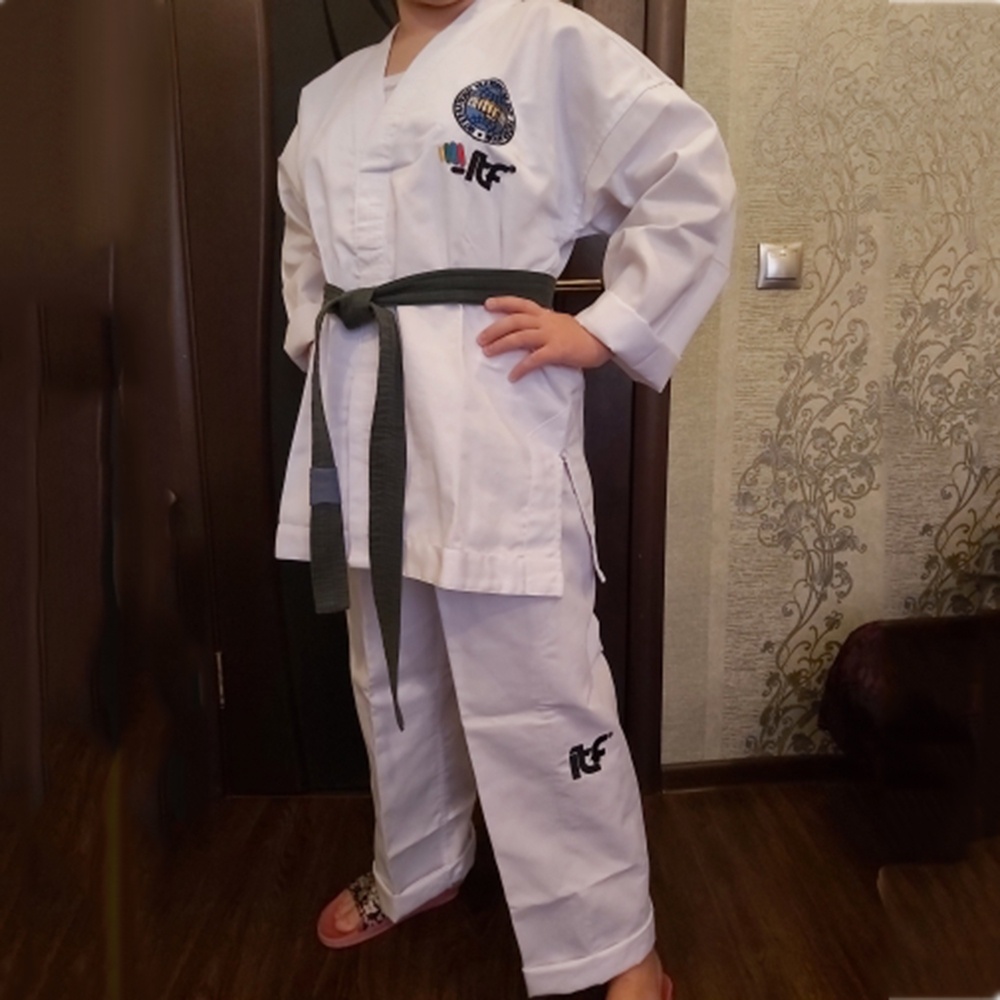 Traditional ITF Student Uniform White Taekwondo Uniform Kid Adult ...