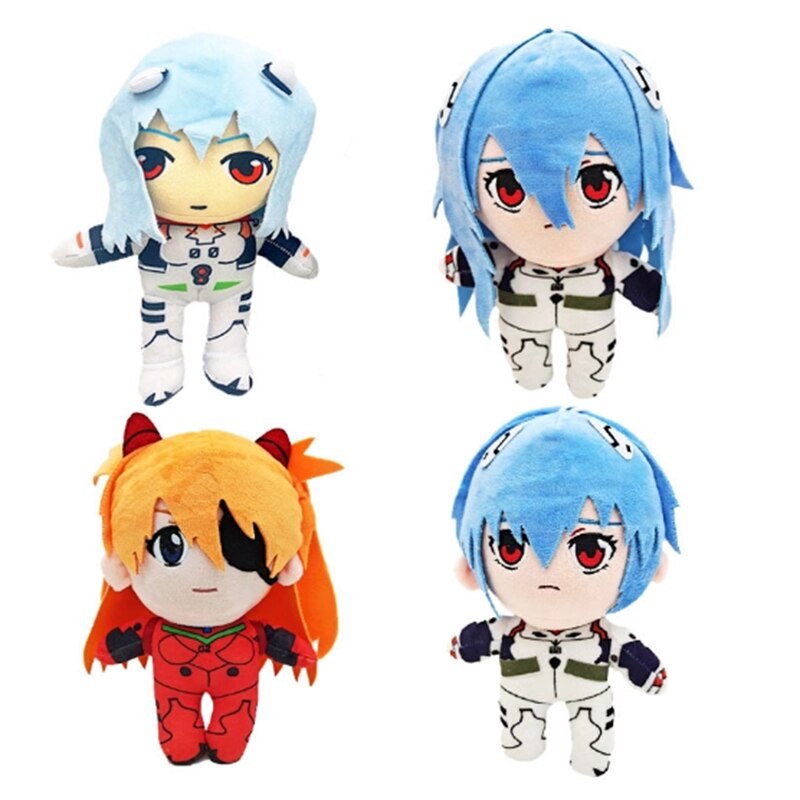 Kid Cartoon Plush Soft Stuffed Doll Anime Rei Toys Kawaii Ray Ayanami ...