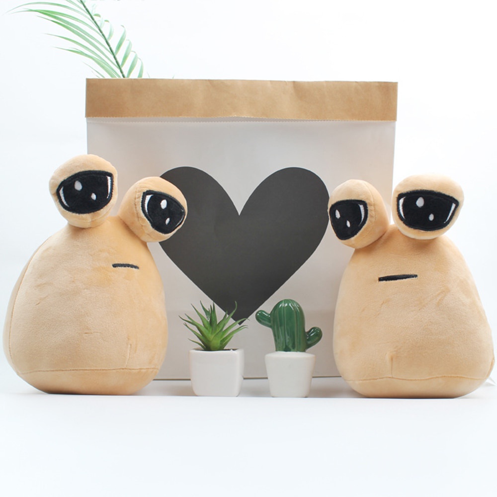 22cm My Pet Alien Pou Plush Toy Anime Kawaii Toy Alien Plushie Stuffed ...