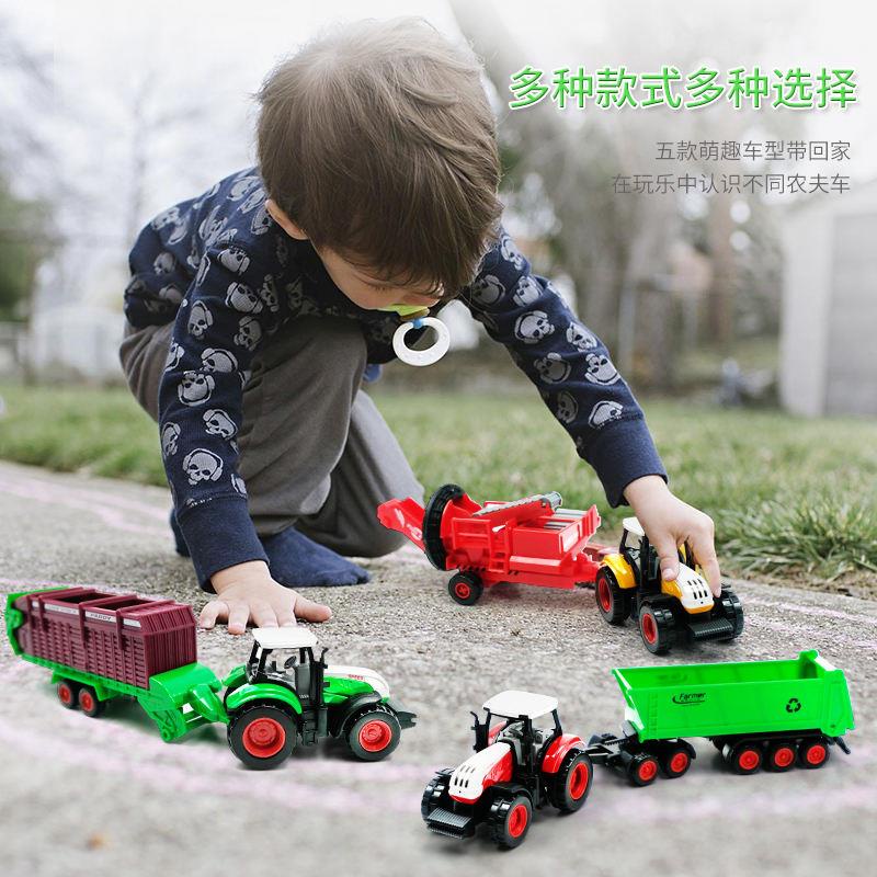 Children s Simulation Farmer Truck Alloy Tractor Model Boy Farm Trailer ...