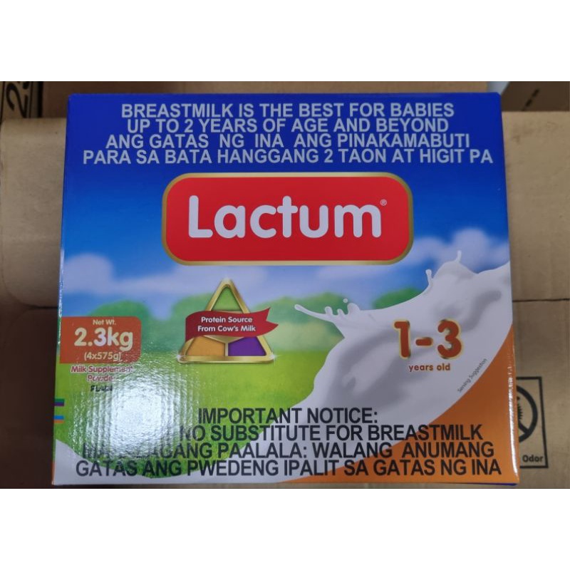 Lactum 1-3yrs old 2.3kg and 3KG | Shopee Philippines