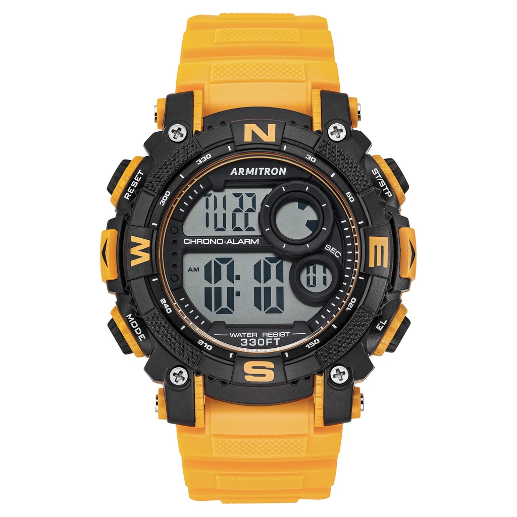 Armitron Sport Yellow Resin Bracelet Digital Watch AR-40/8284BKY ...