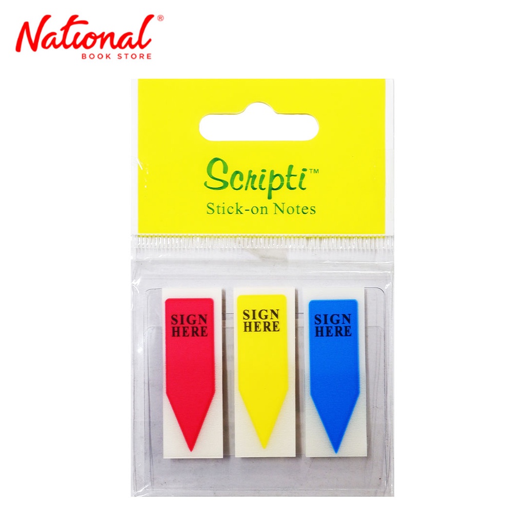 Scripti Tape Flag - Sign Here, Neon Z Type - School & Office Supplies ...