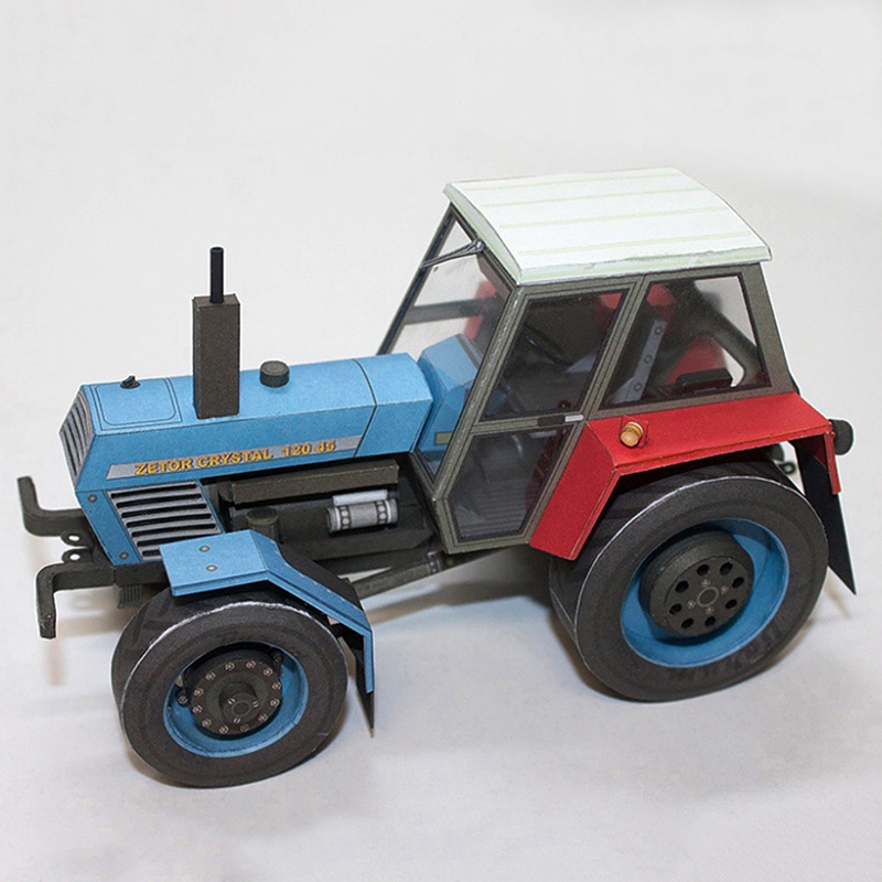 Zetor Crystal 120 45 Tractor 1:32 Czech Origami Art Folding 3D Paper ...