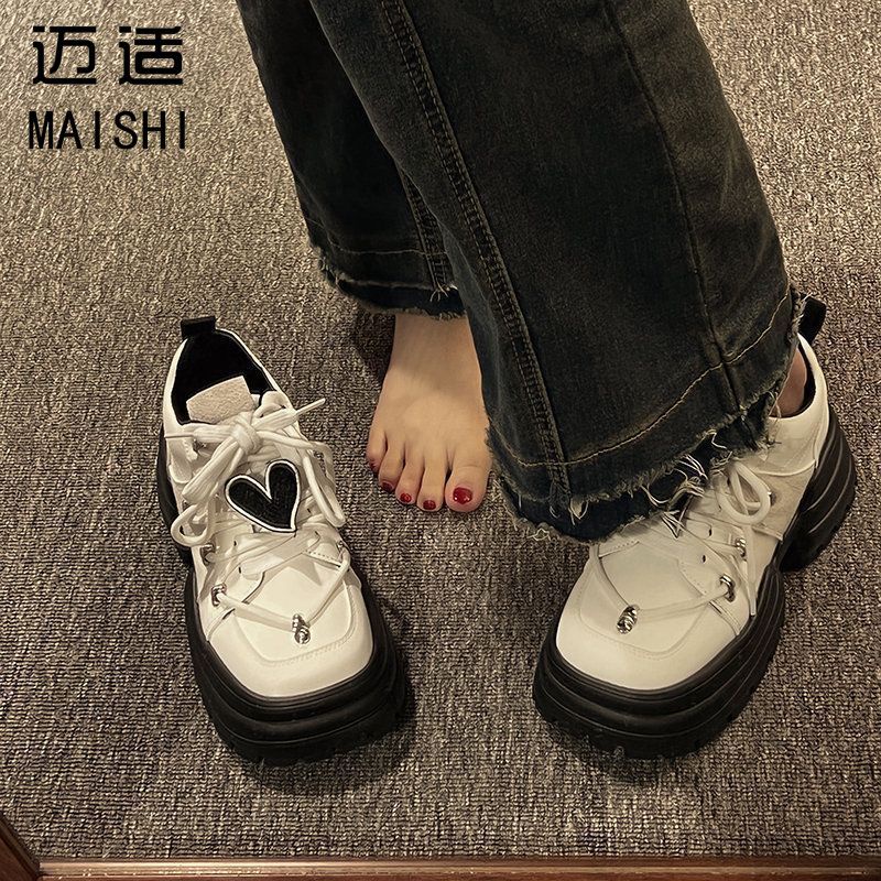 Makapal ang paa, tumaas na taas, bagong lace-up, large-toe, square-toe ...