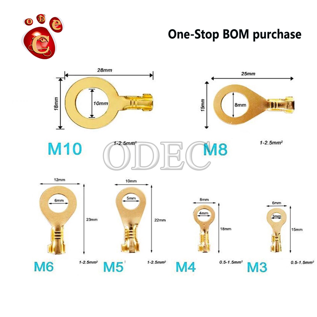 M3/M4/M5/M6/M8/M10 ring O type grounding copper terminal package 150pcs | Shopee Philippines