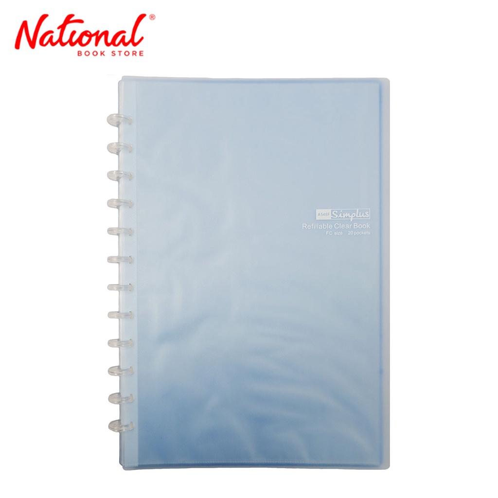Comix Clearbook Refillable A548f Long 20 sheets 12 holes, Blue - School ...