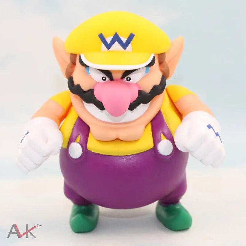 12cm Game Super Mario Anime Figure Wario Collectible Puppets Model Toys ...