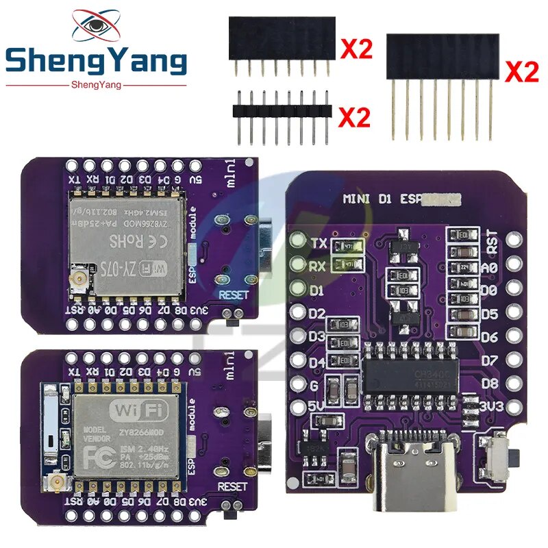 Tzt D1 Mini Type C Esp8266 Esp 0707s Ch340g Usb D1 Mini Wifi Development Board D1 Mini Nodemcu 9124