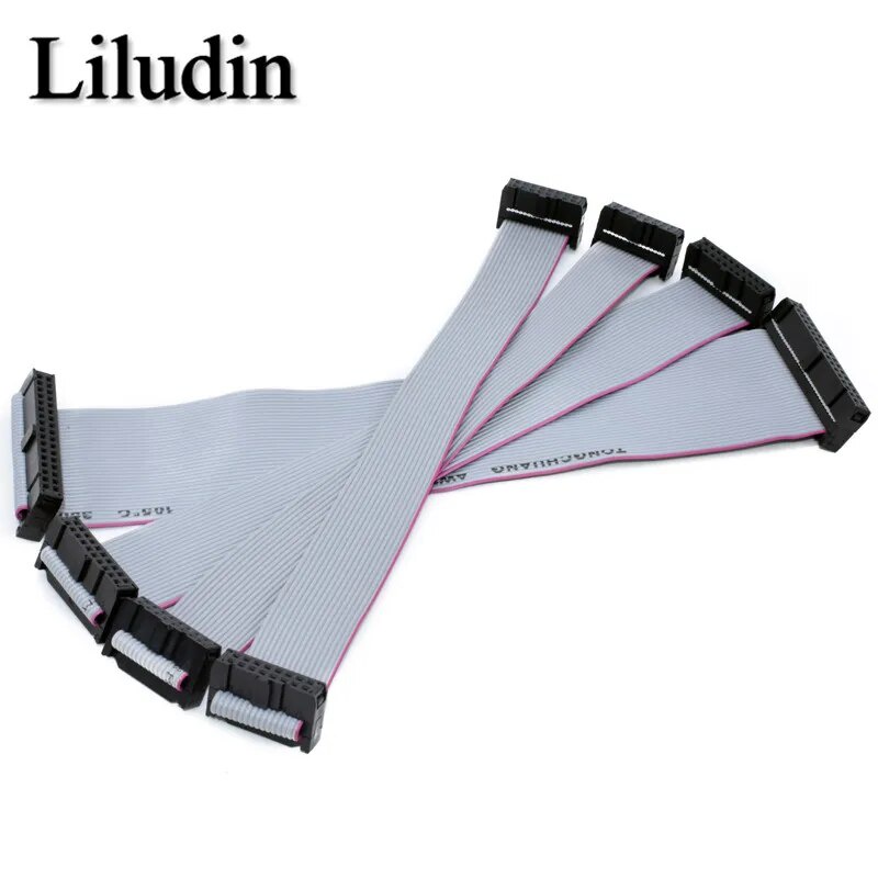 2PCS 2.54MM pitch FC-6/8/10/14/16/20/40/50 PIN 30CM JTAG ISP DOWNLOAD CABLE Gray Flat Ribbon ...