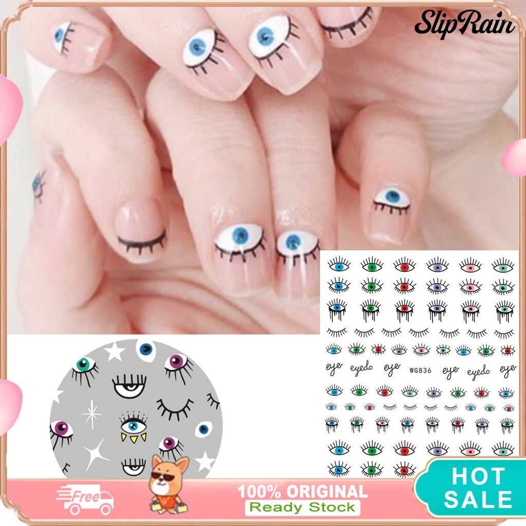 New♥ Nail Slider Patterns 3D Effects Thin Line Pattern Evil Eye Design ...