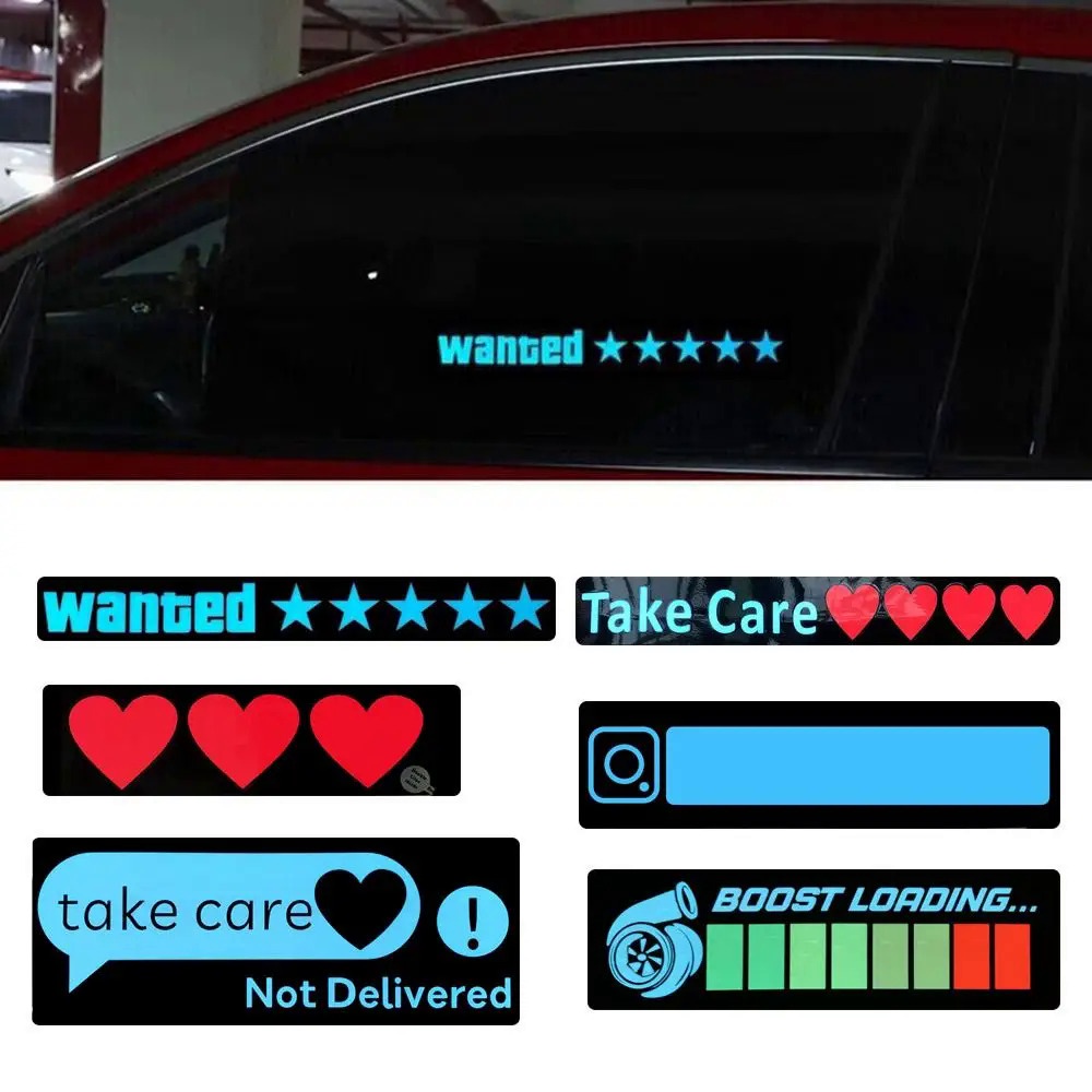 Fashion Windshield Electric LED Wanted Car Window Sticker Auto/Moto ...