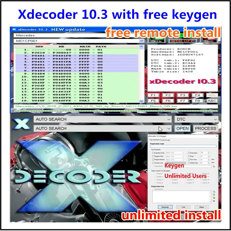 NEW xDecoder 10.3 with Free Keygen DTC Remover 2022 license full activated Dpf Egr Flaps Adblue ...