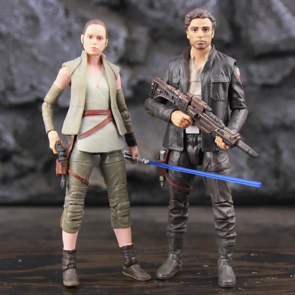 Star Wars Captain Poe Dameron & Rey 6" Action Figure Island Journey ...