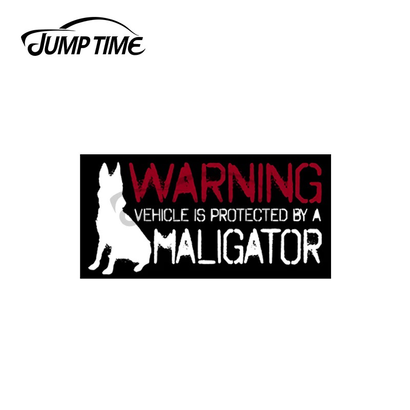 JumpTime 13 x2.9cm Warning Vehicle Is Protected By A Maligator Funny ...