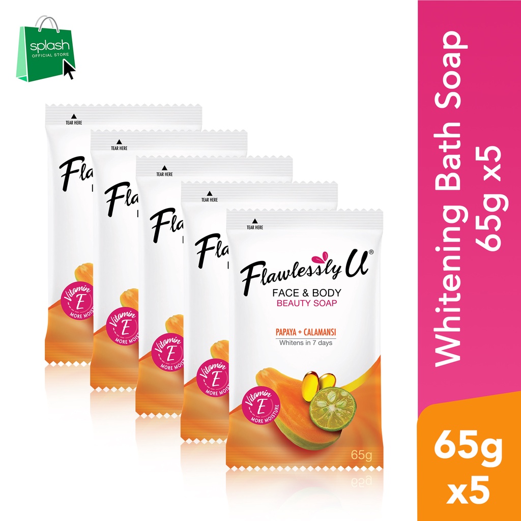 Flawlessly U 2in1 Papaya Calamansi Soap 65g Set of 5 | Shopee Philippines