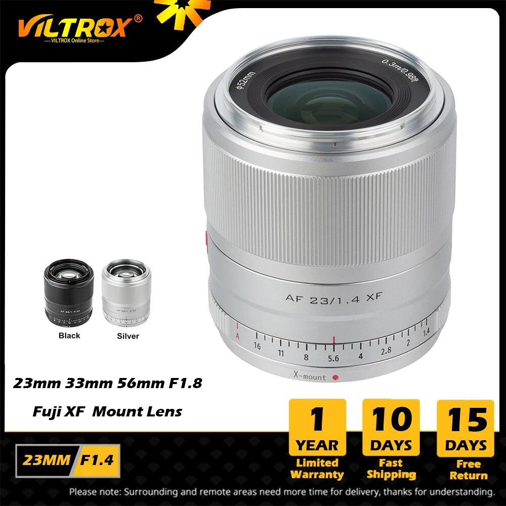 VILTROX 23mm F1.4 AF Auto Focus Lens APS-C Large Aperture Lens for Fujifilm Fuji Lens X-Mount X ...