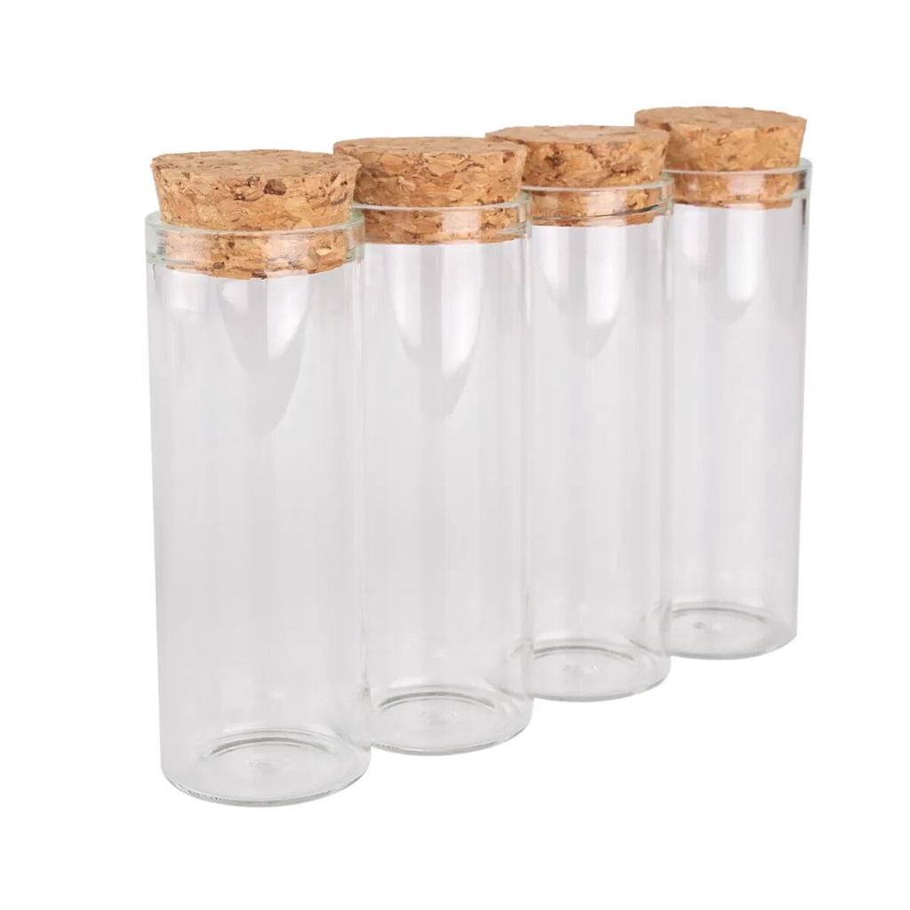 ☢5pcs 40ml 30*80mm Glass tubes Glass bottle with Cork Lids Wishing ...