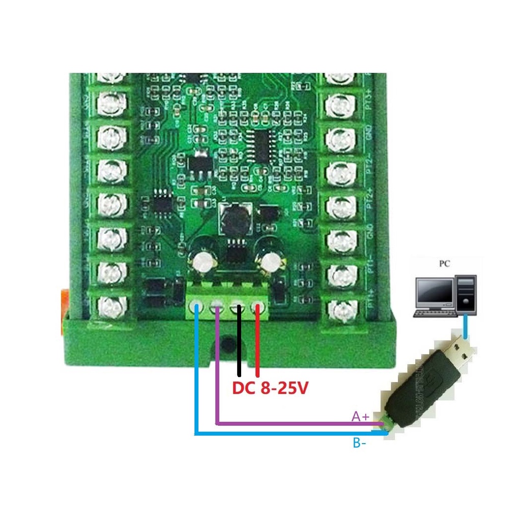 8ch DC 8-30V PT100 RTD RS485 Temperature Sensor Module Modbus RTU ...