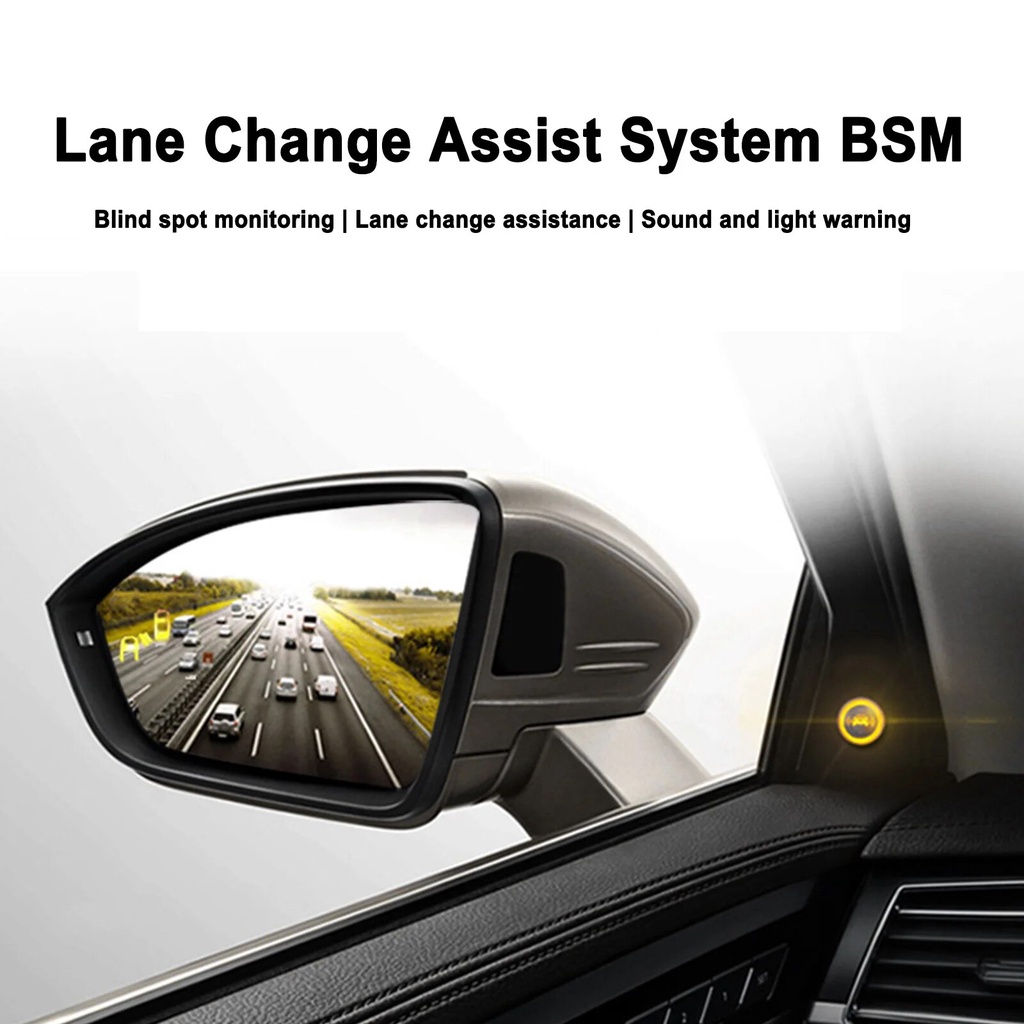 ♝Vehicle BSD 24GHz millimeter Wave Radar Car Blind Spot Detection System Warning Light Alarm Saf ...