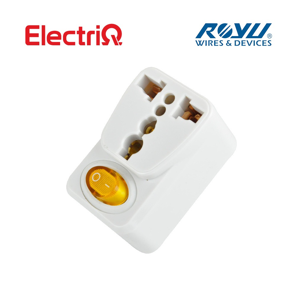 Electriq l Royu 10A 250v Universal Adapter/Adaptor with Switch & 2-USB ...