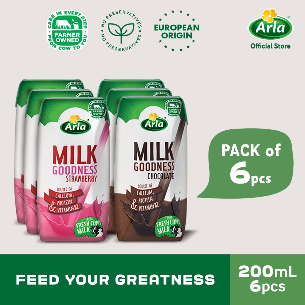 Arla Chocolate and Strawberry Milk 200ml 6-Pack | Shopee Philippines