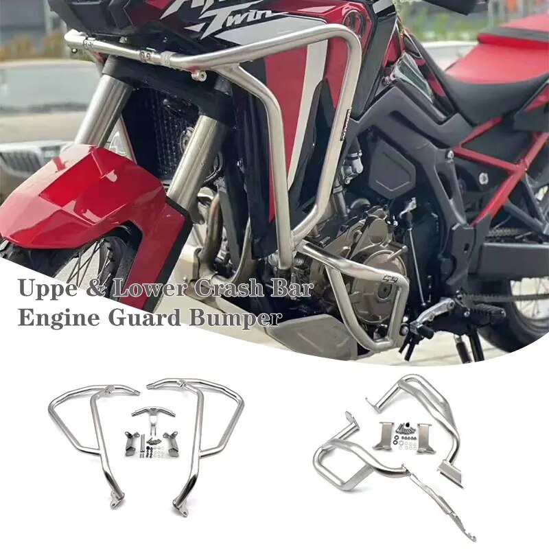 Upper or Lower Engine Guard Bumper Motorcycle Highway Crash Bar Buffer ...