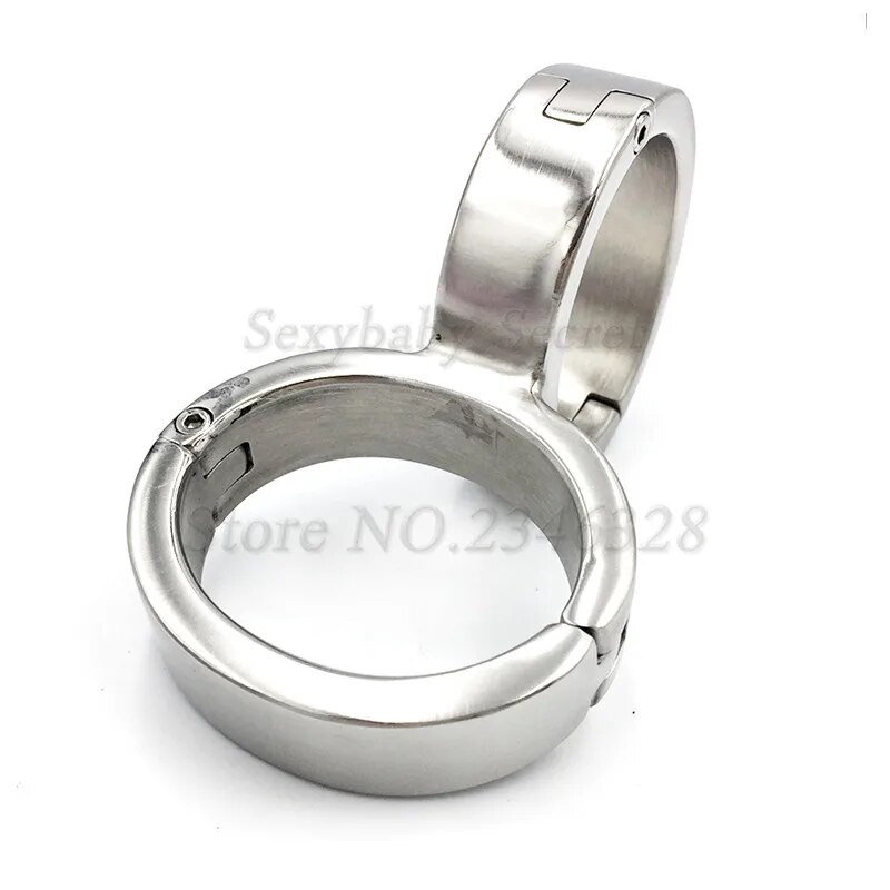 304 Stainless Steel Lockable Connect Handcuffs Bondage Manacles Hand
