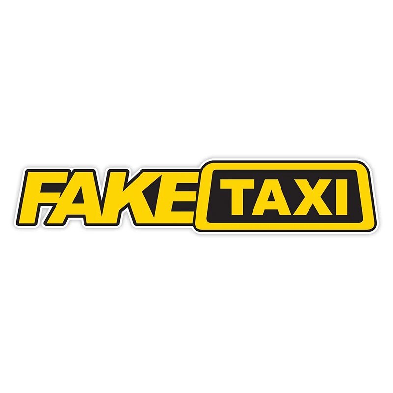 ≈Hot Cartoon Yellow Fake Taxi Car Sticker Vinyl Auto Motorcycle Decals ...