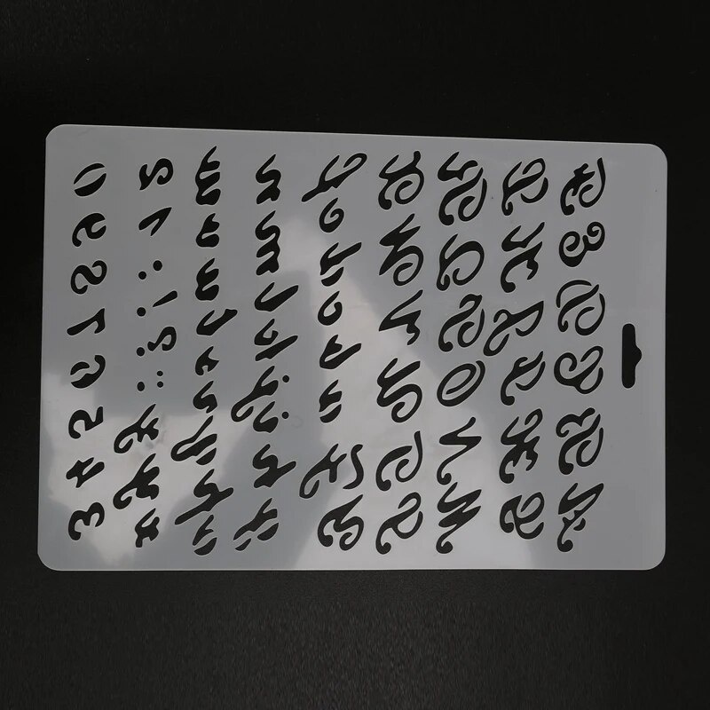 ~3X Lettering Stencils, Letter And Number Stencil, Painting Paper Craft ...